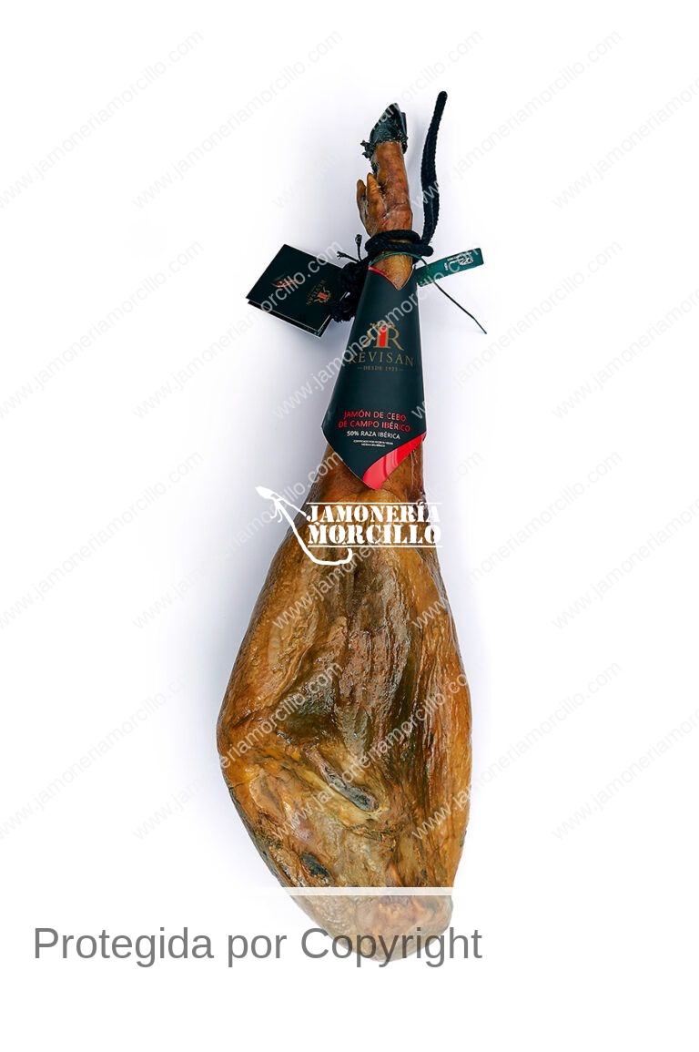 Compra Jamón de Cebo de Campo Ibérico 50% raza ibérica REVISAN 7 a 8 Kg ...